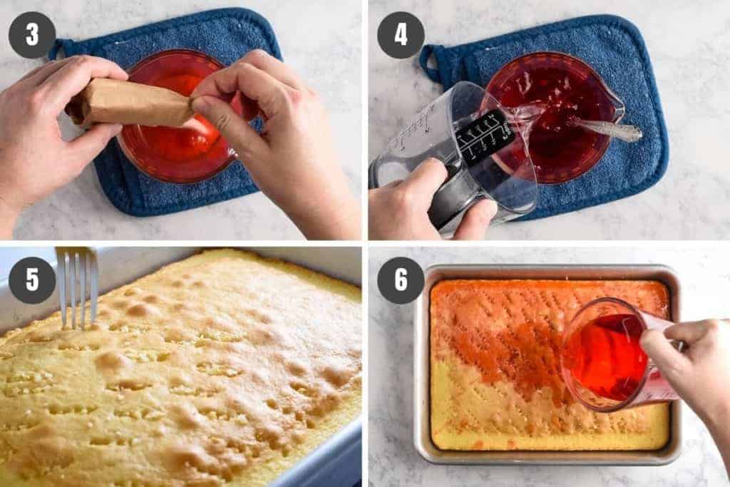 Easy Strawberry Jello Flag Cake - Adventures of Mel