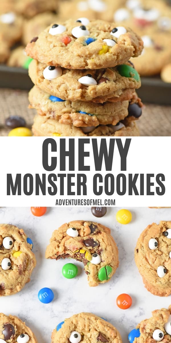 Chewy Monster Cookies - Adventures of Mel