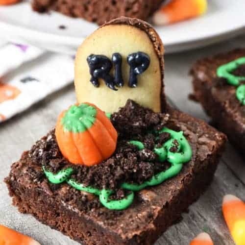 Spooky Graveyard Brownies for Halloween - Adventures of Mel