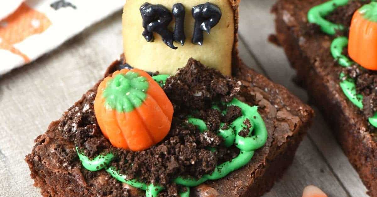 Spooky Graveyard Brownies for Halloween - Adventures of Mel