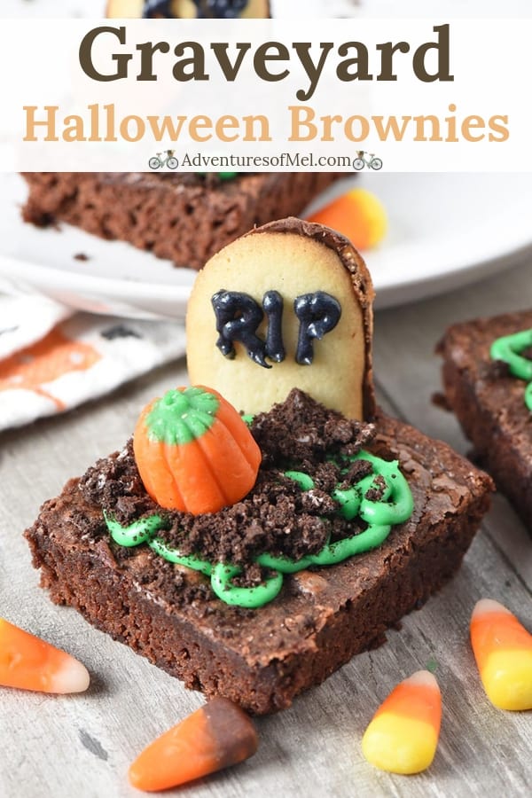 Spooky Graveyard Halloween Brownies - Adventures of Mel