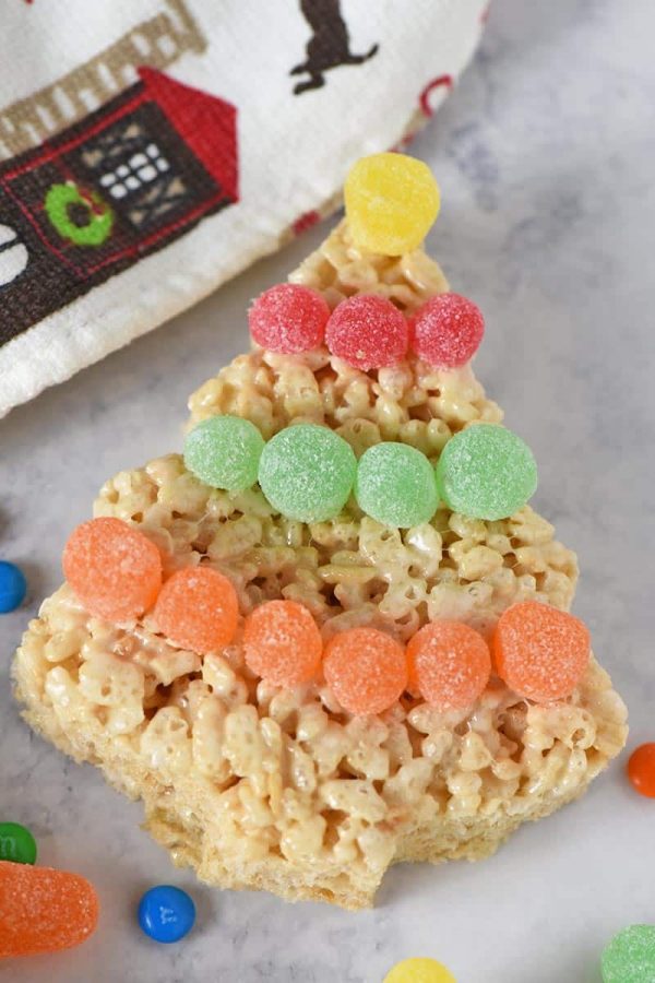 Christmas Tree Rice Krispie Treats - Adventures of Mel