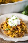 Cheesy Mexican Meat Pie with Bacon | Adventures of Mel