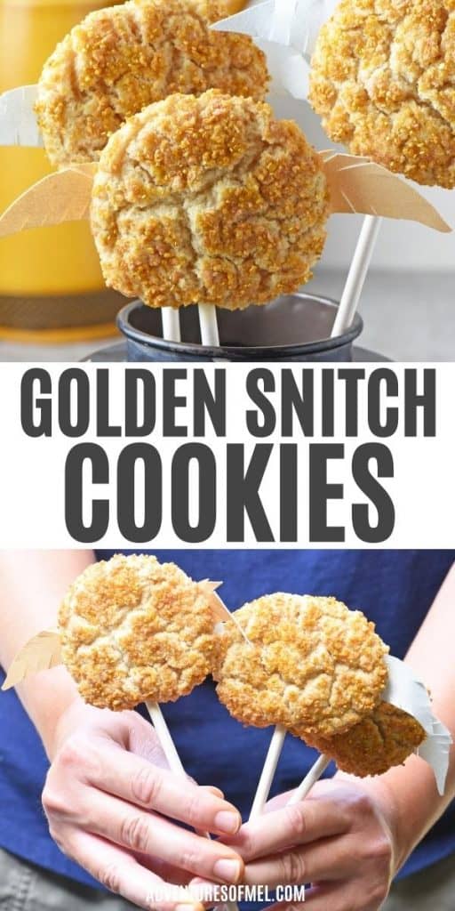 Golden Snitch Cookies on Sticks - Adventures of Mel