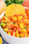 Easy & Fresh Mango Peach Salsa Recipe From Scratch - Adventures of Mel