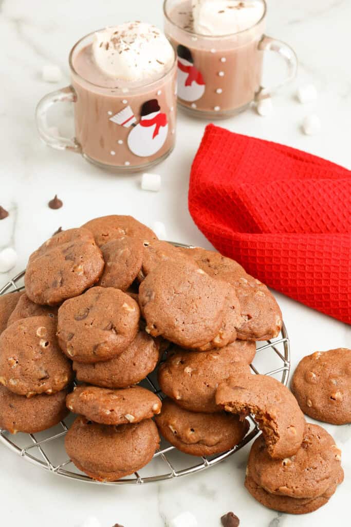 15 Minute Hot Chocolate Cookies With Hot Chocolate Mix - Adventures of Mel