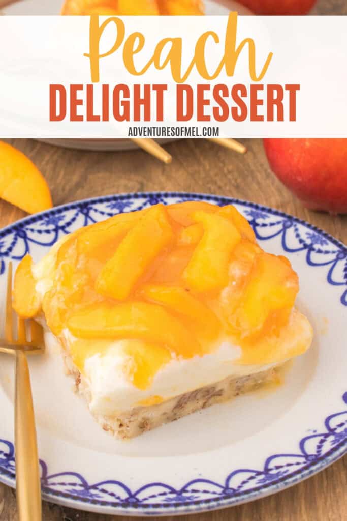 Old-Fashioned Peach Delight Layered Dessert with Buttery Crust ...