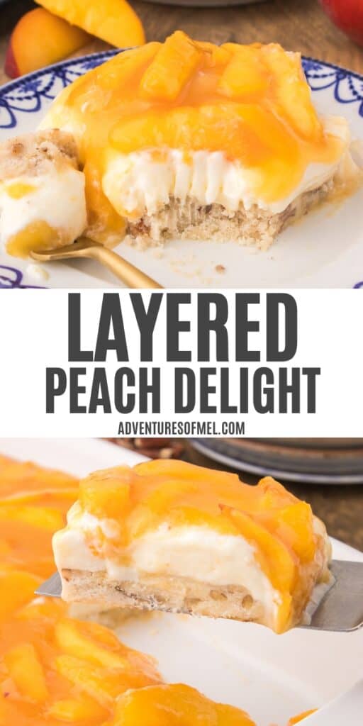 Old-Fashioned Peach Delight Layered Dessert with Buttery Crust ...