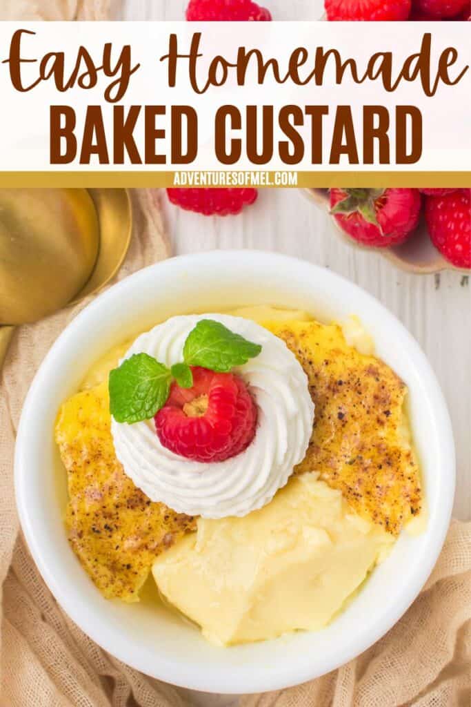 Mama's Favorite Old-Fashioned Baked Custard Recipe - Adventures of Mel