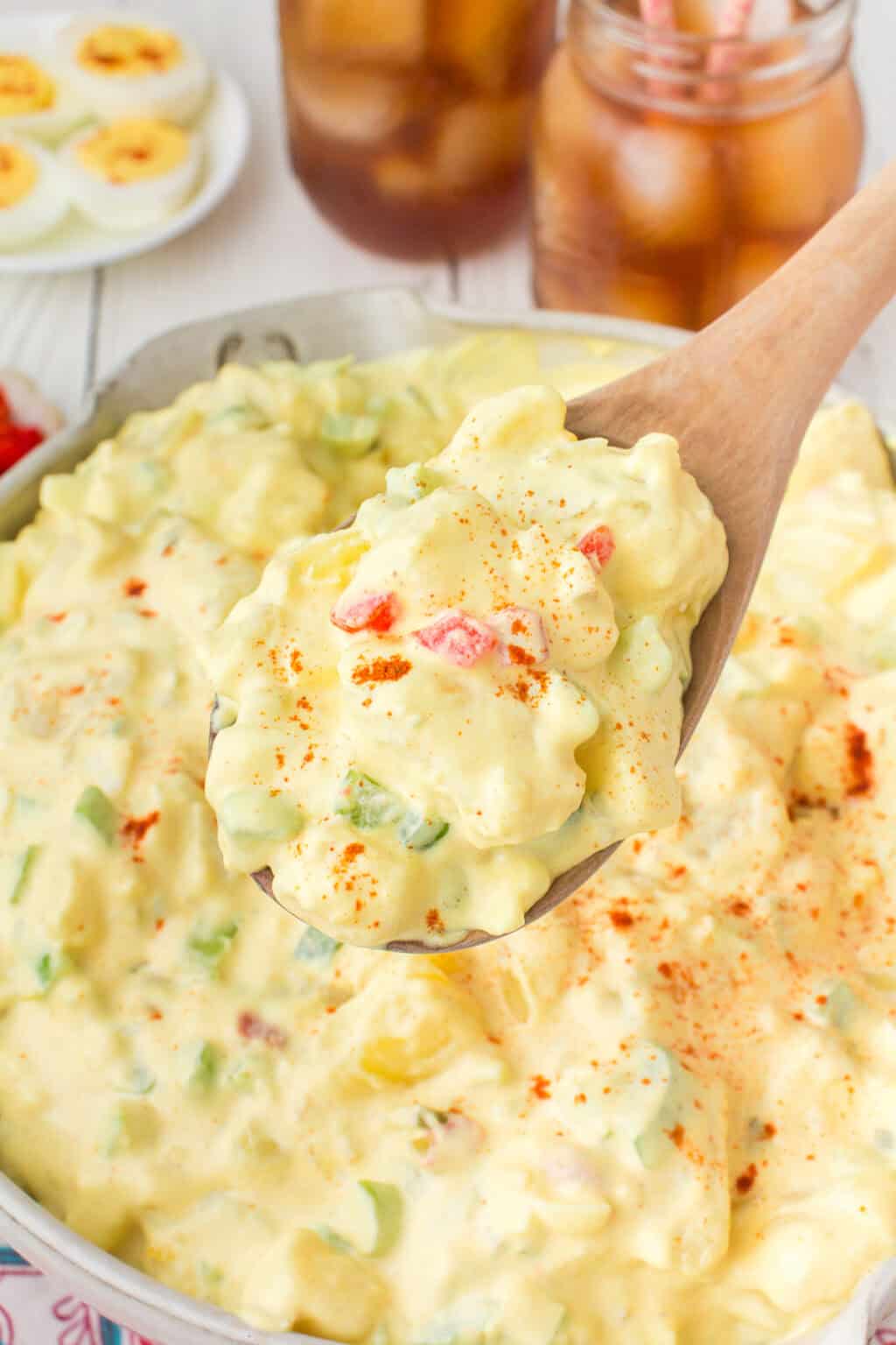 The Best Creamy Deviled Egg Potato Salad (Southern Style) - Adventures ...
